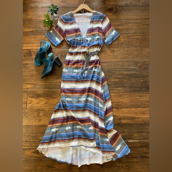 Stetson | Dresses | Stetson Serape Wrap Dress | Poshmark